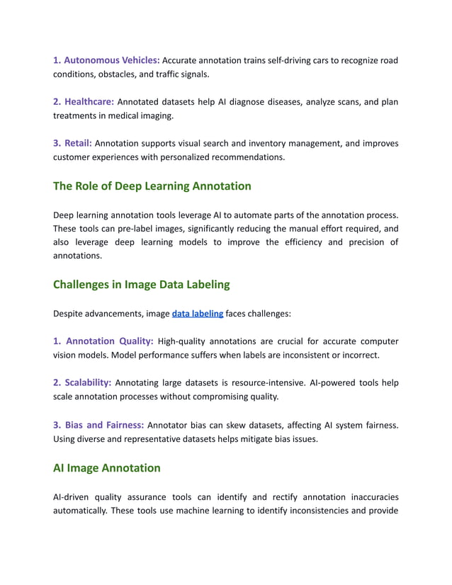 An In-Depth Look at Image Annotation Methods for Computer Vision | PDF