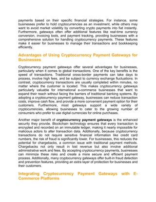 An In-Depth Look at the Functionality of Cryptocurrency Payment Gateways | DOCX | Credit Cards ...