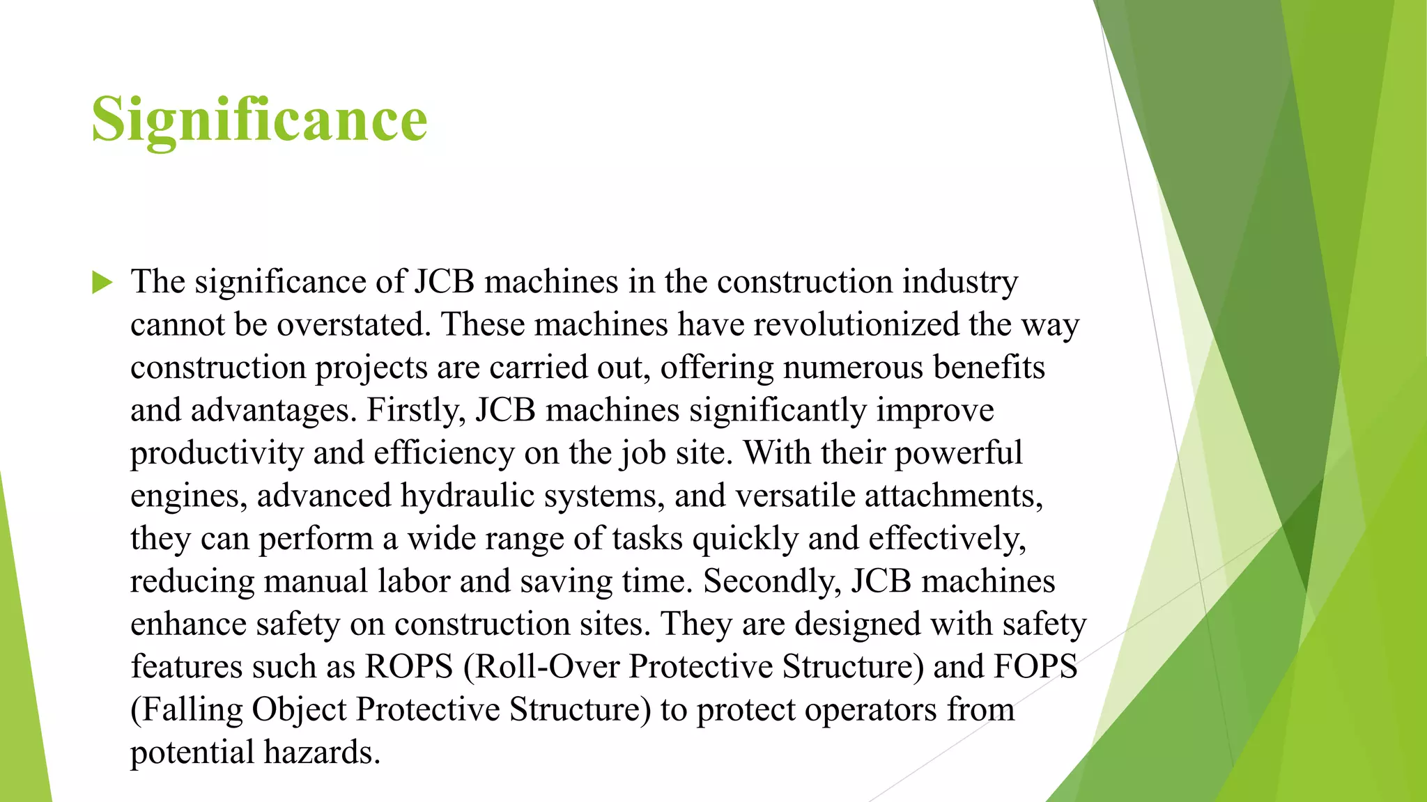 An in-depth overview of types of jcb machines used in construction.pptx