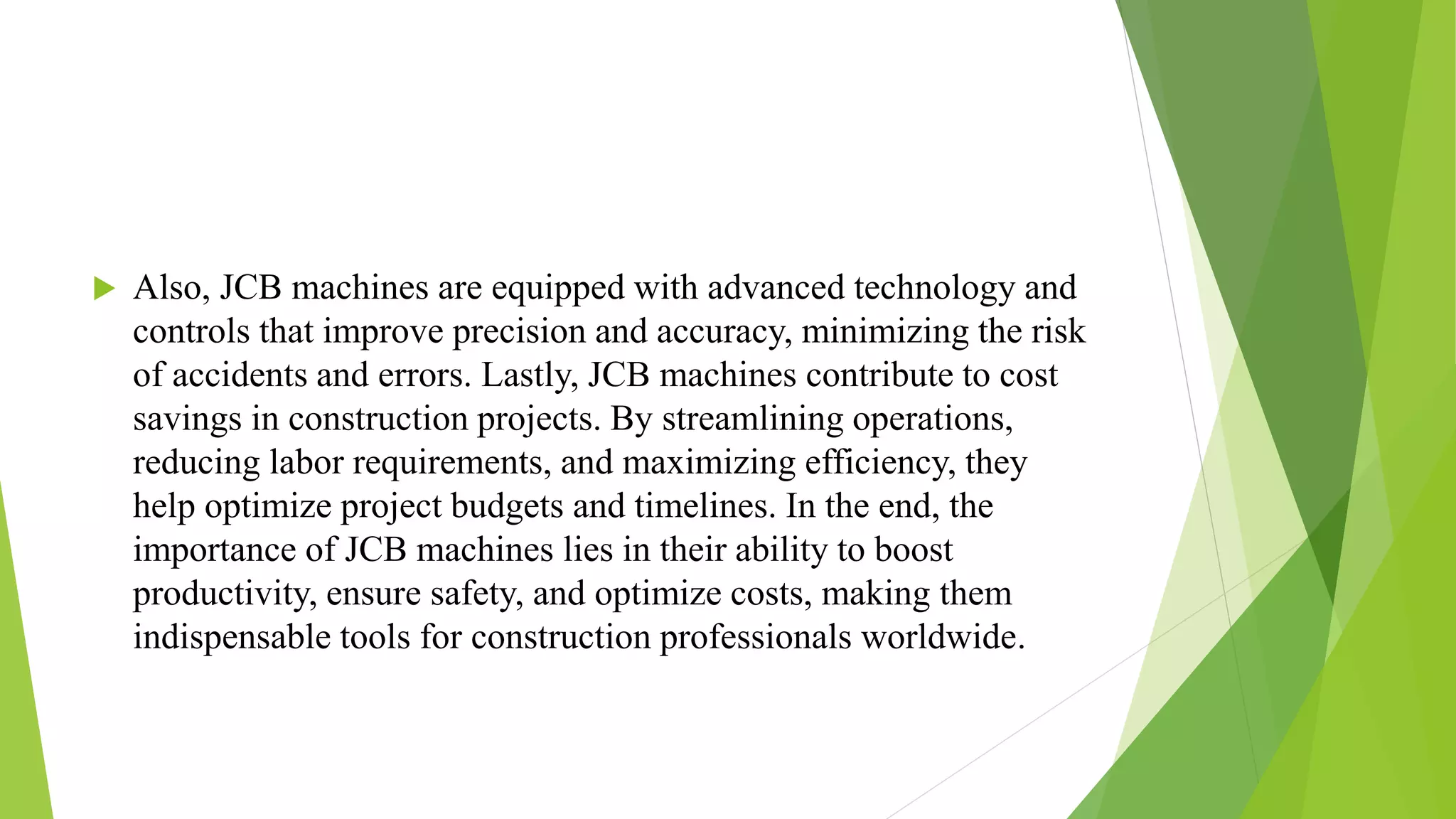 An in-depth overview of types of jcb machines used in construction.pptx