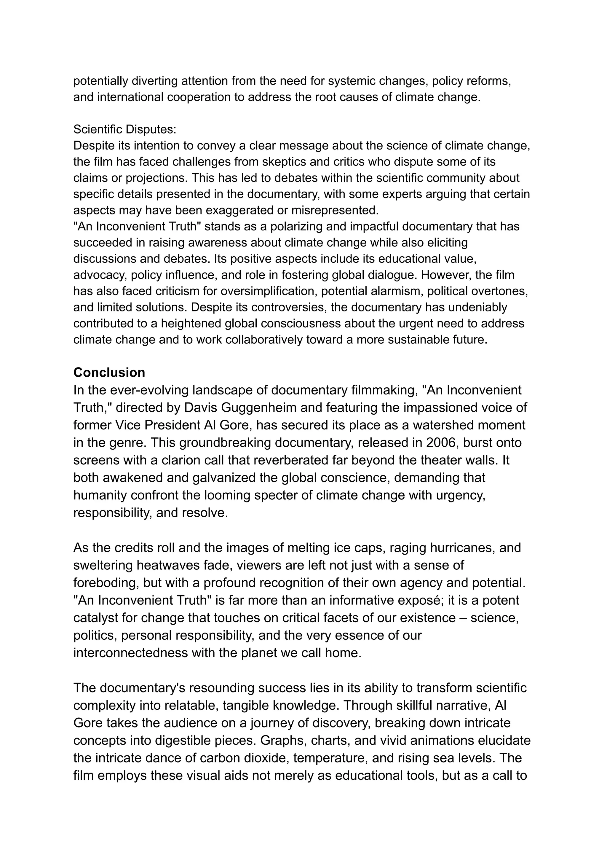 An Inconvenient Truth | PDF