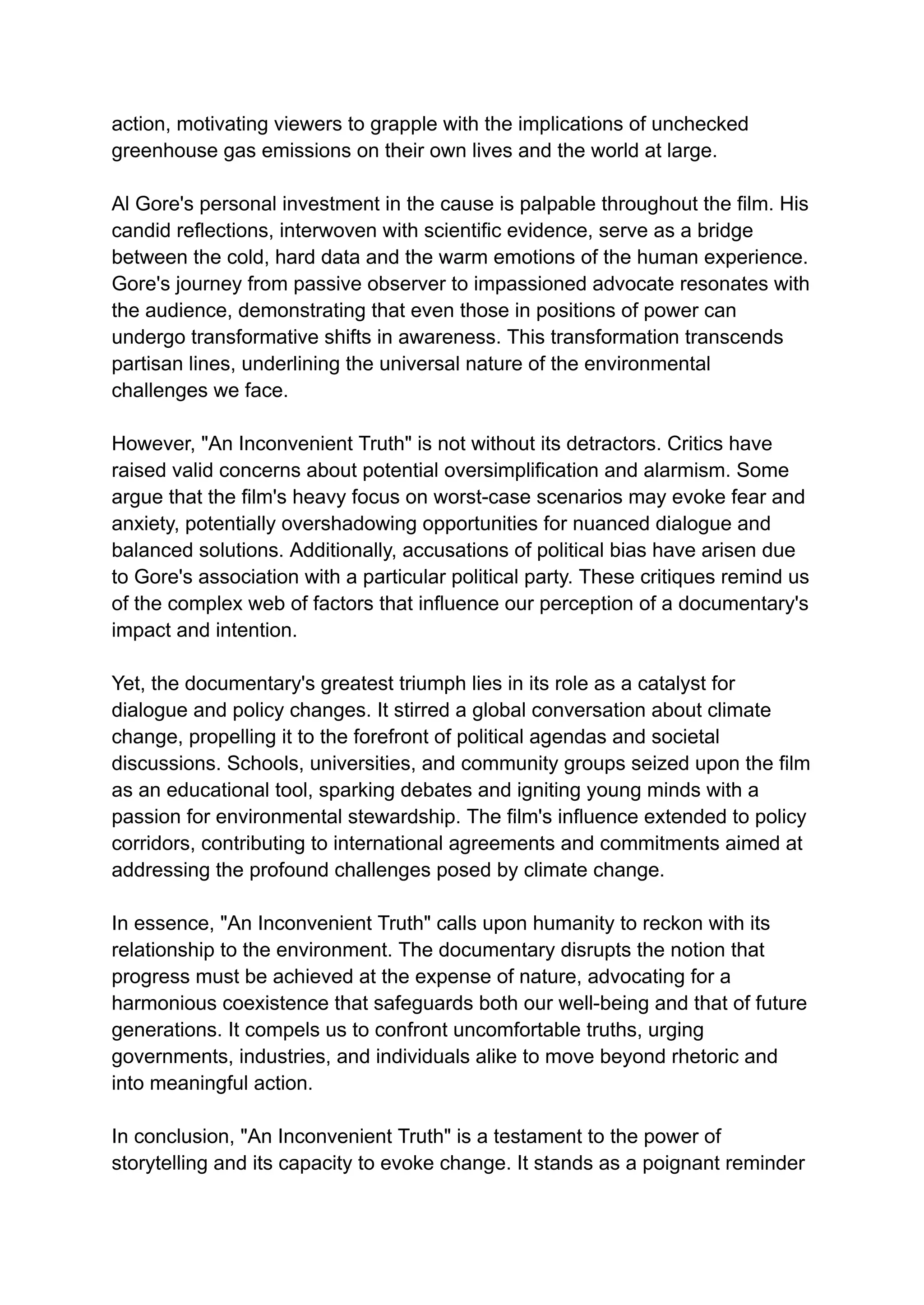 An Inconvenient Truth | PDF