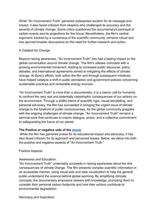 An Inconvenient Truth | PDF