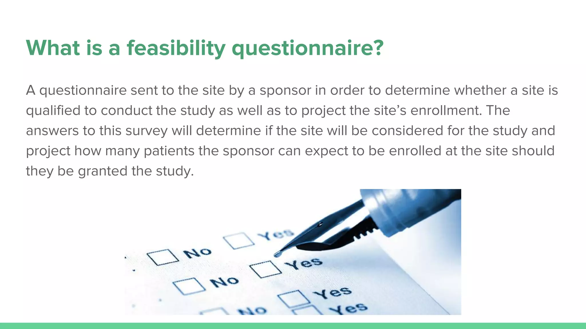 An indepth look at feasibility questionnaires | PPTX