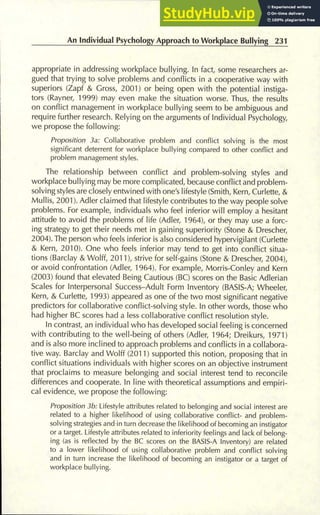 An Individual Psychology Approach To Underlying Factors Of Workplace ...