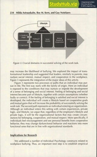 An Individual Psychology Approach To Underlying Factors Of Workplace ...