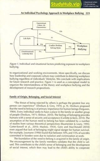 An Individual Psychology Approach To Underlying Factors Of Workplace ...