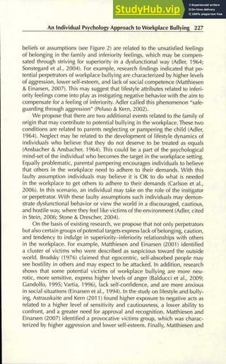 An Individual Psychology Approach To Underlying Factors Of Workplace ...