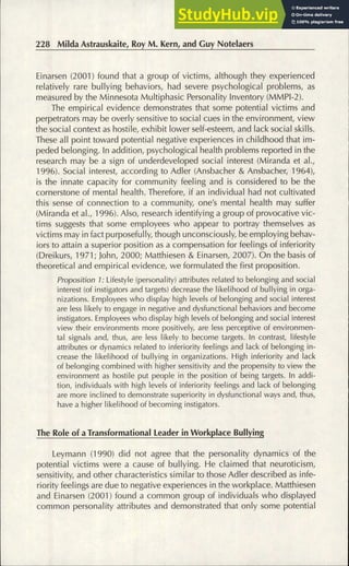 An Individual Psychology Approach To Underlying Factors Of Workplace ...