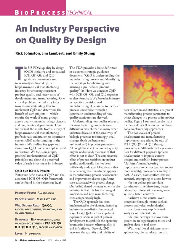 An industry perspective on qb d | PDF