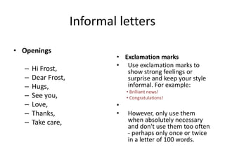 An informal email | PPTX