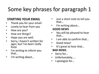 An informal email | PPTX