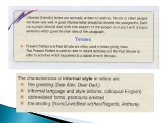 An informal letter | PPT