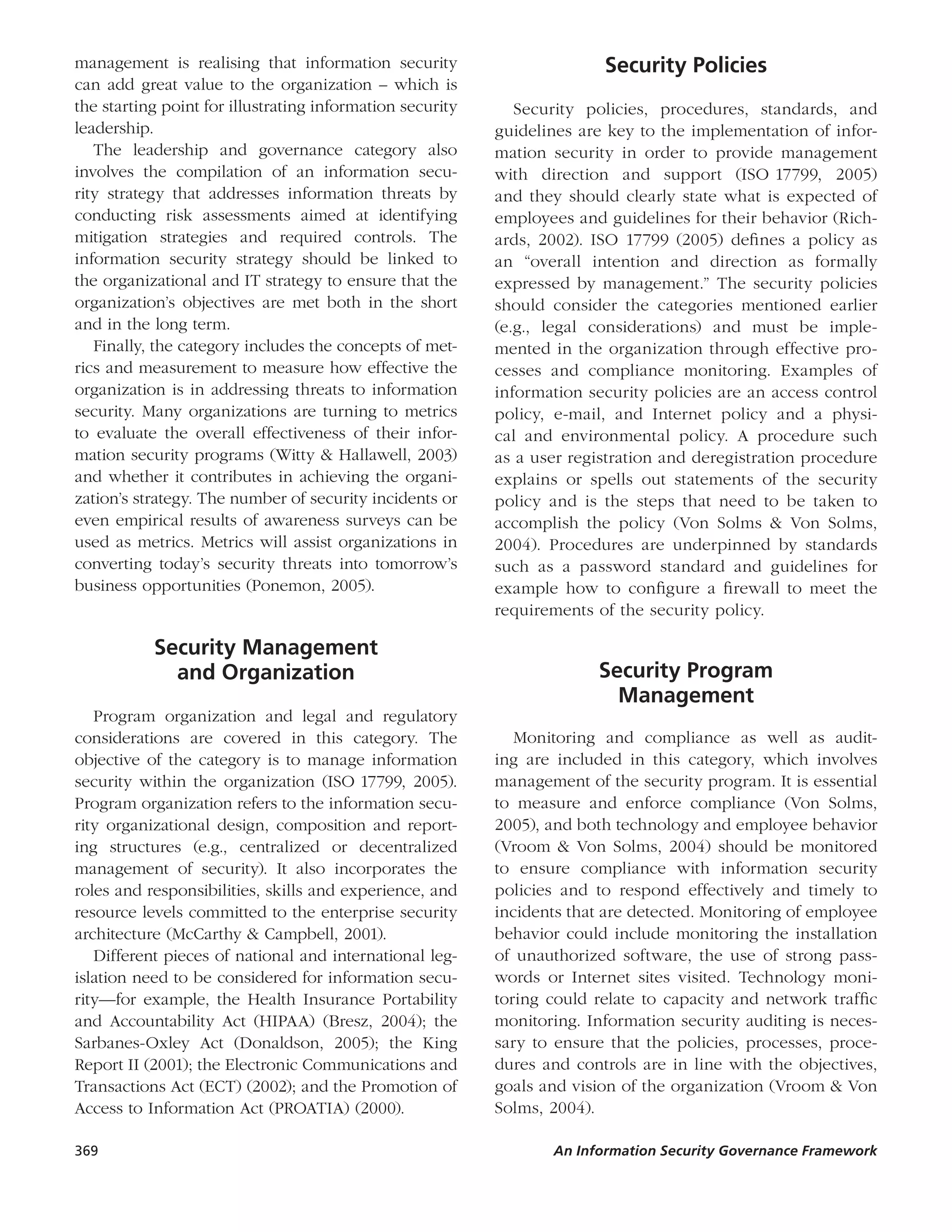 An information security governance framework | PDF