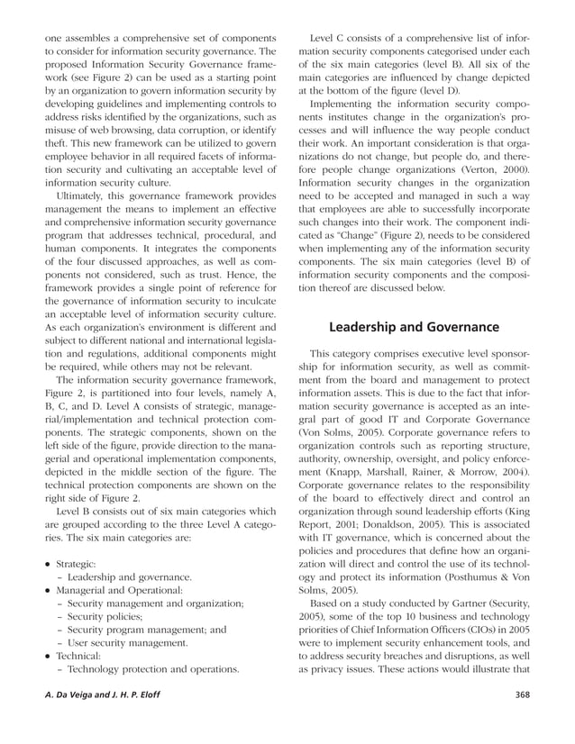 An Information Security Governance Framework Pdf