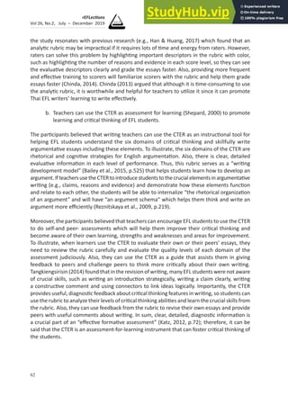 An Initial Development Of An Analytic Rubric For Assessing Critical ...