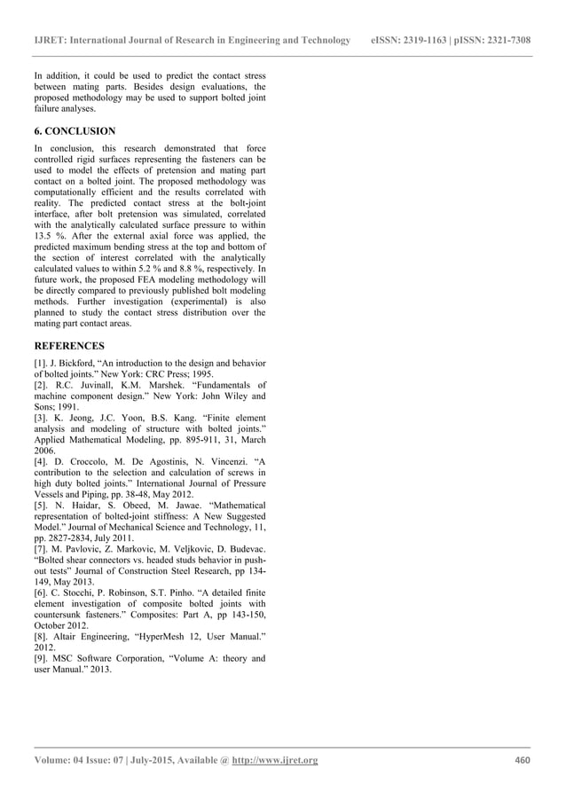 An innovative fea methodology for modeling fasteners | PDF