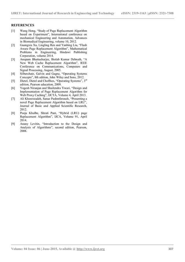 An input enhancement technique to maximize the performance of page replacement algorithms | PDF