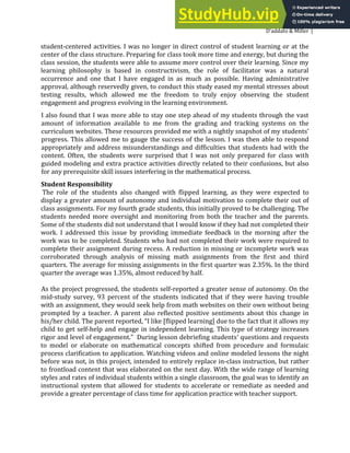 An Inquiry Into Flipped Learning In Fourth Grade Math Instruction | PDF