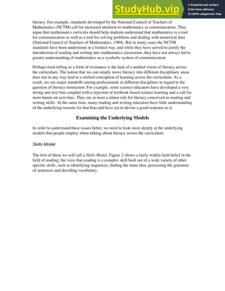 An Inquiry Model For Literacy Across The Curriculum | PDF