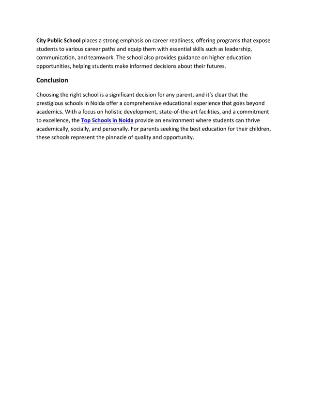 An Inside Look at the Most Prestigious Schools in Your Area | PDF