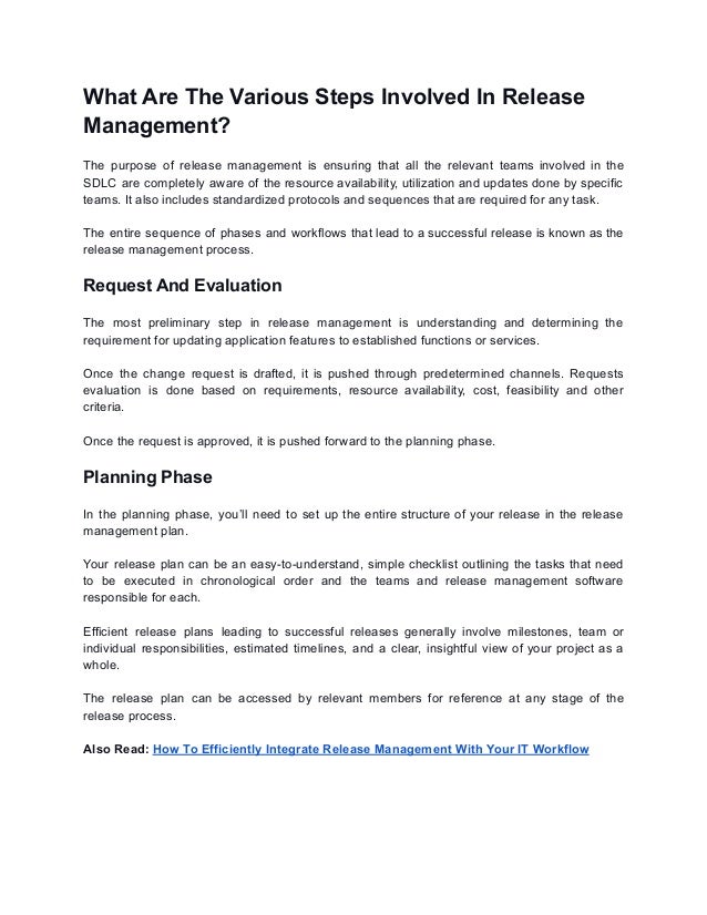 An Insightful Guide To Release Management | PDF