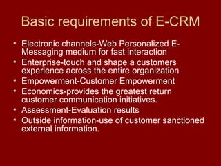 An Insight Into E- CRM | PPT