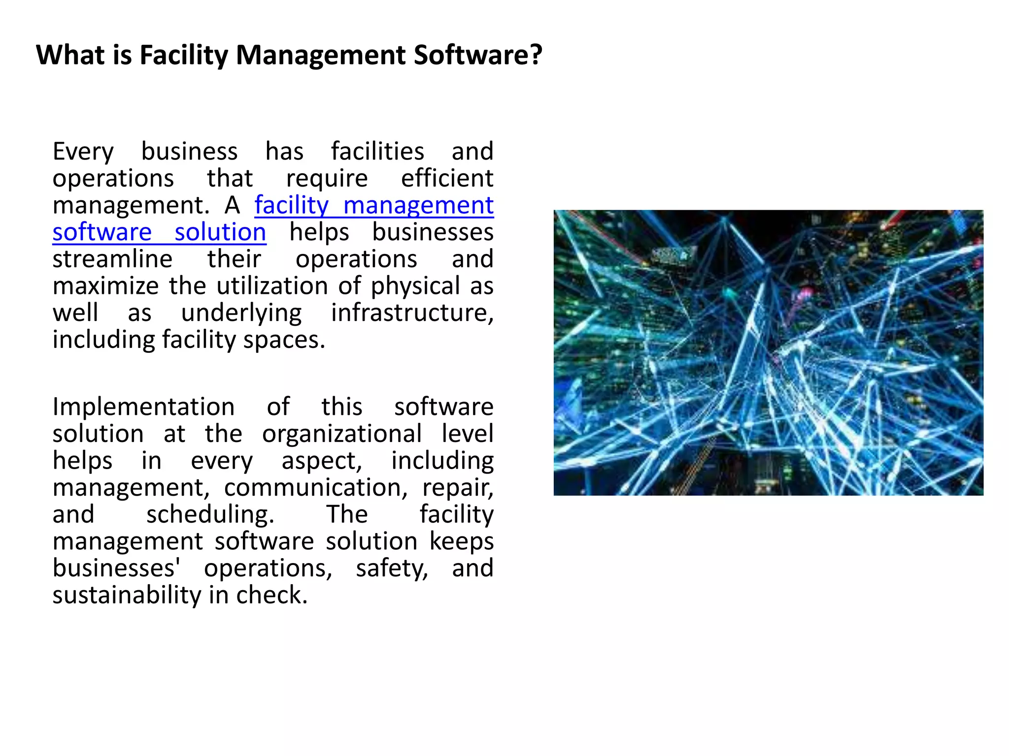 An Insight into Facility Management Software | PPTX | Business ...