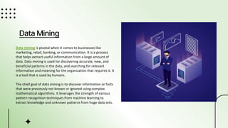 An Insight Into the Differences Between Data Mining and Machine Learning | PPT