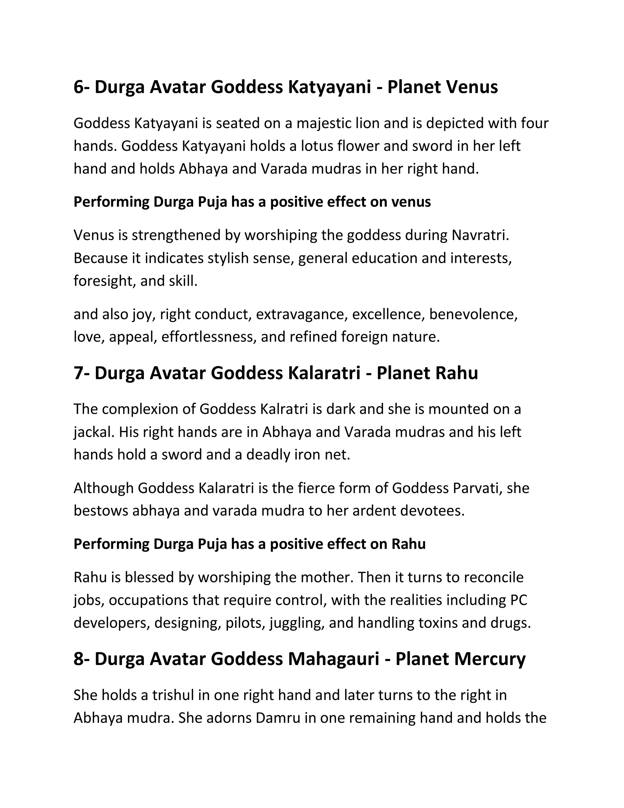 An insight into the fascinating significance of Durga and her planets.pdf