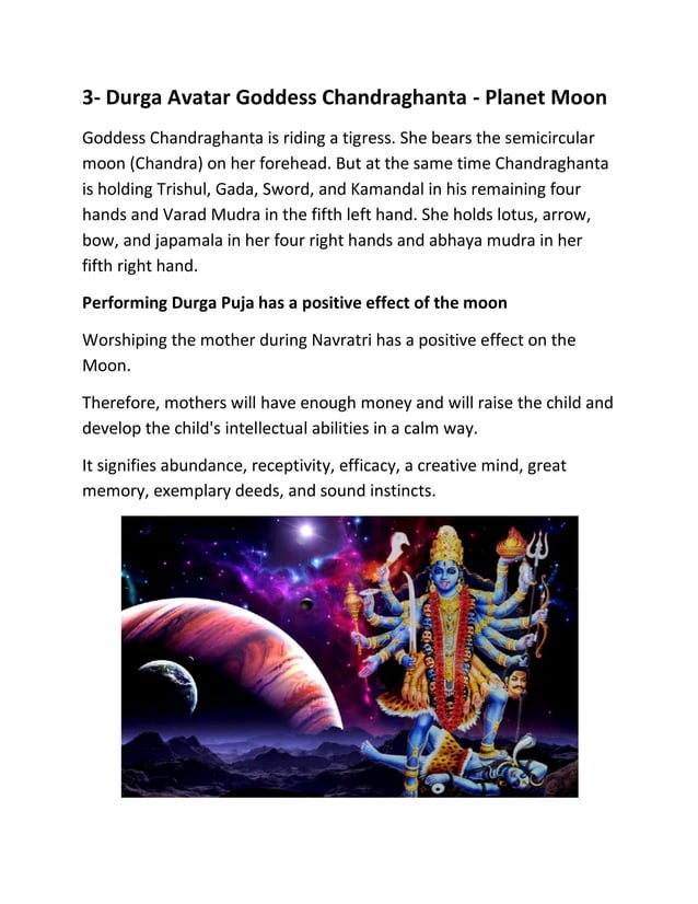 An insight into the fascinating significance of Durga and her planets.pdf