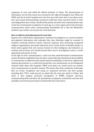 An insight of the tokyo subway sarin attack seen from two perspectives ...