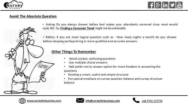 An insight on the general kind of bias in survey questions