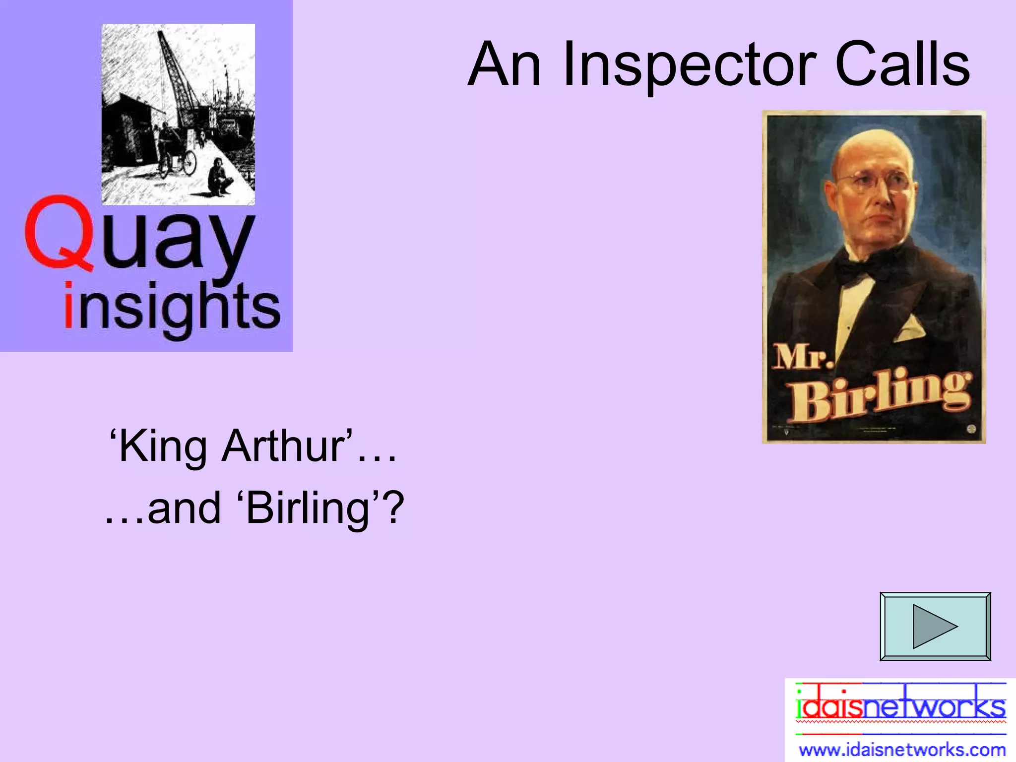 An Inspector Calls: Do the characters names have significance? | PPT