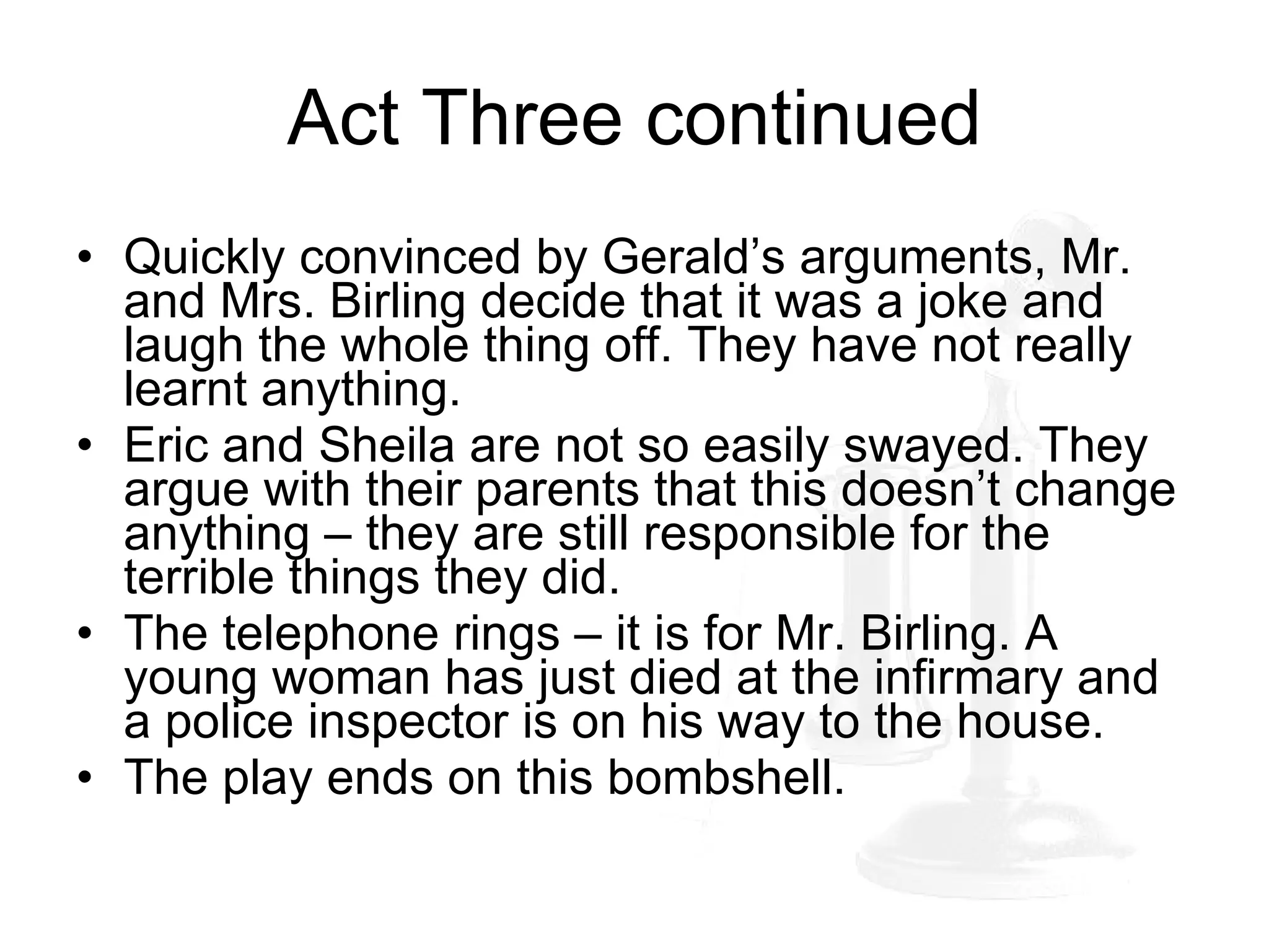 An Inspector Calls Revision | PPT