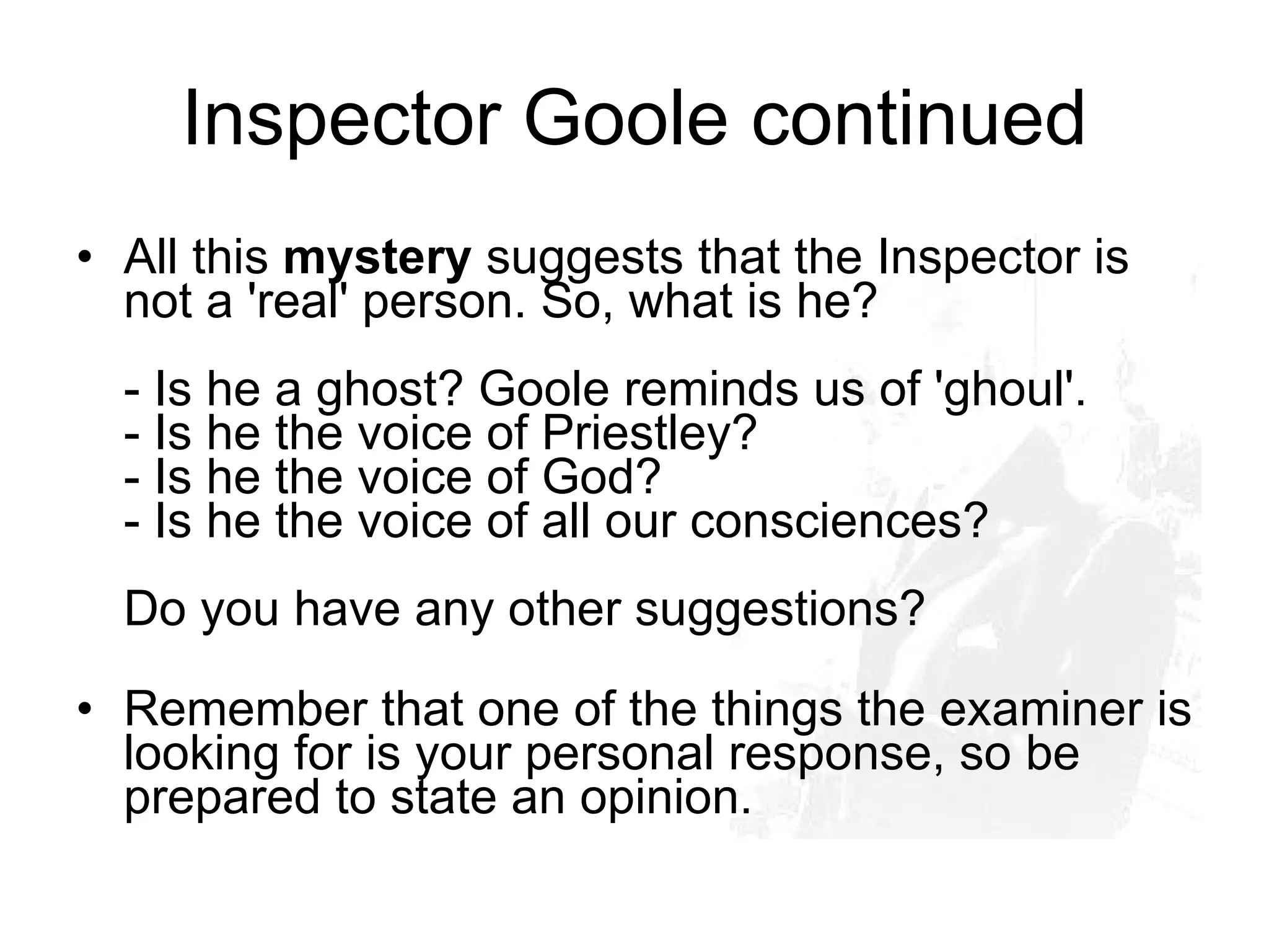 An Inspector Calls Revision | PPT