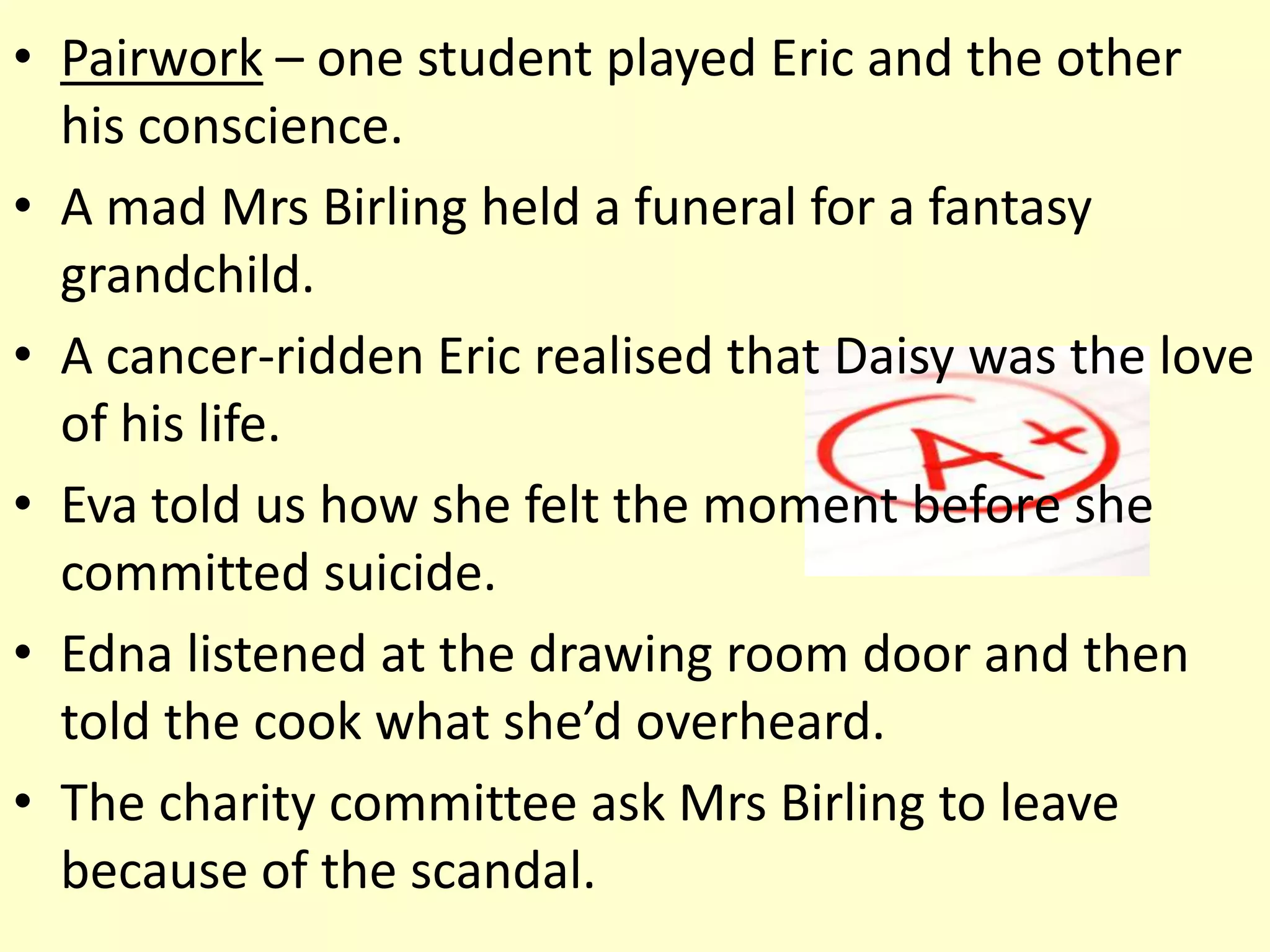 An inspector calls wjec speaking & listening-creating a monologue | PPT