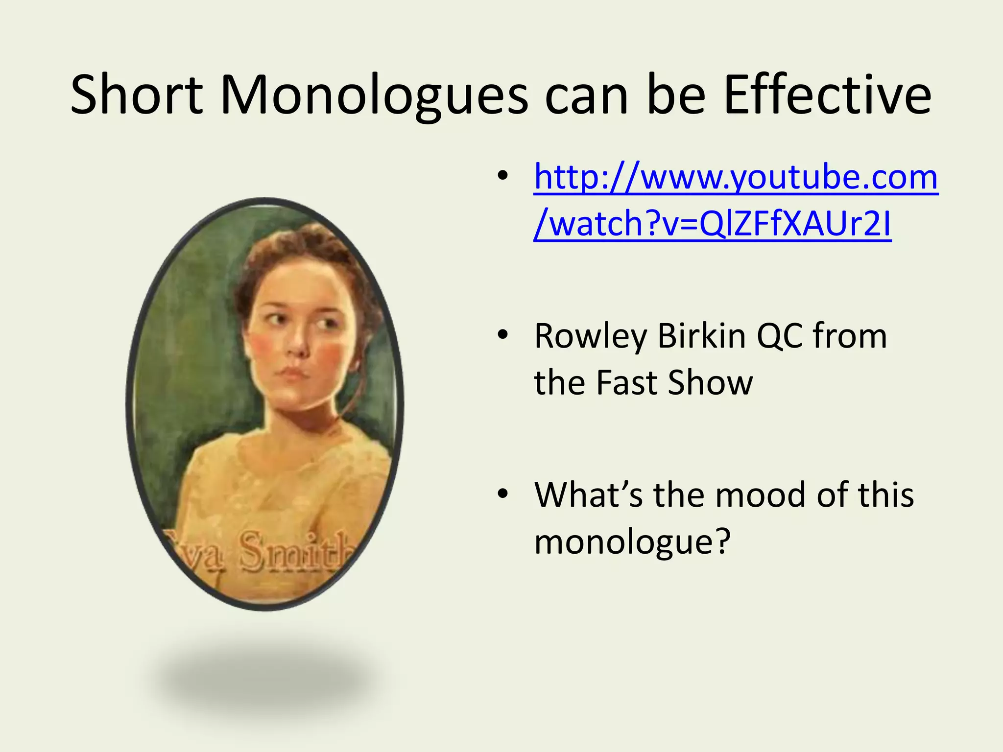 An inspector calls wjec speaking & listening-creating a monologue | PPT