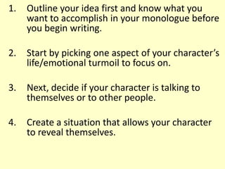 An inspector calls wjec speaking & listening-creating a monologue | PPT