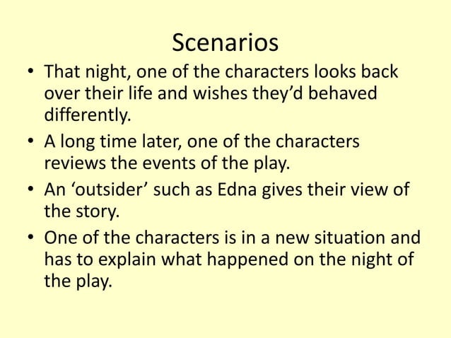 An inspector calls wjec speaking & listening-creating a monologue | PPT