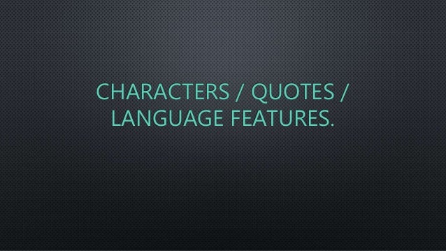 An inspector calls - character and theme revision