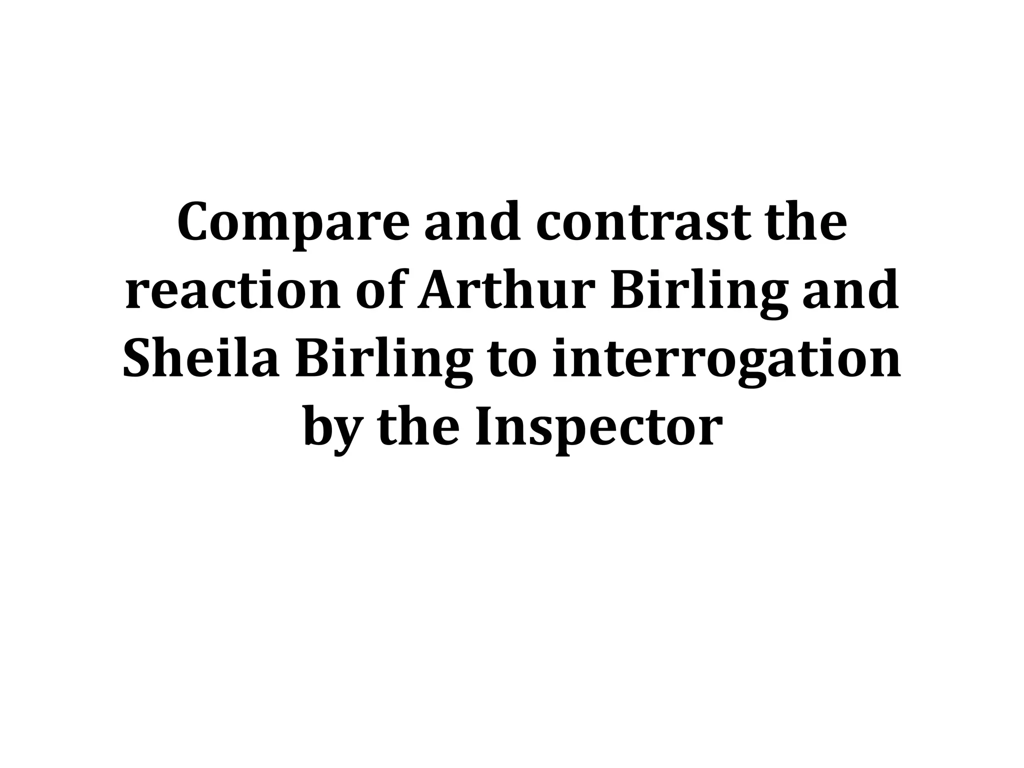 An inspector calls_birling_and_sheila | PPTX