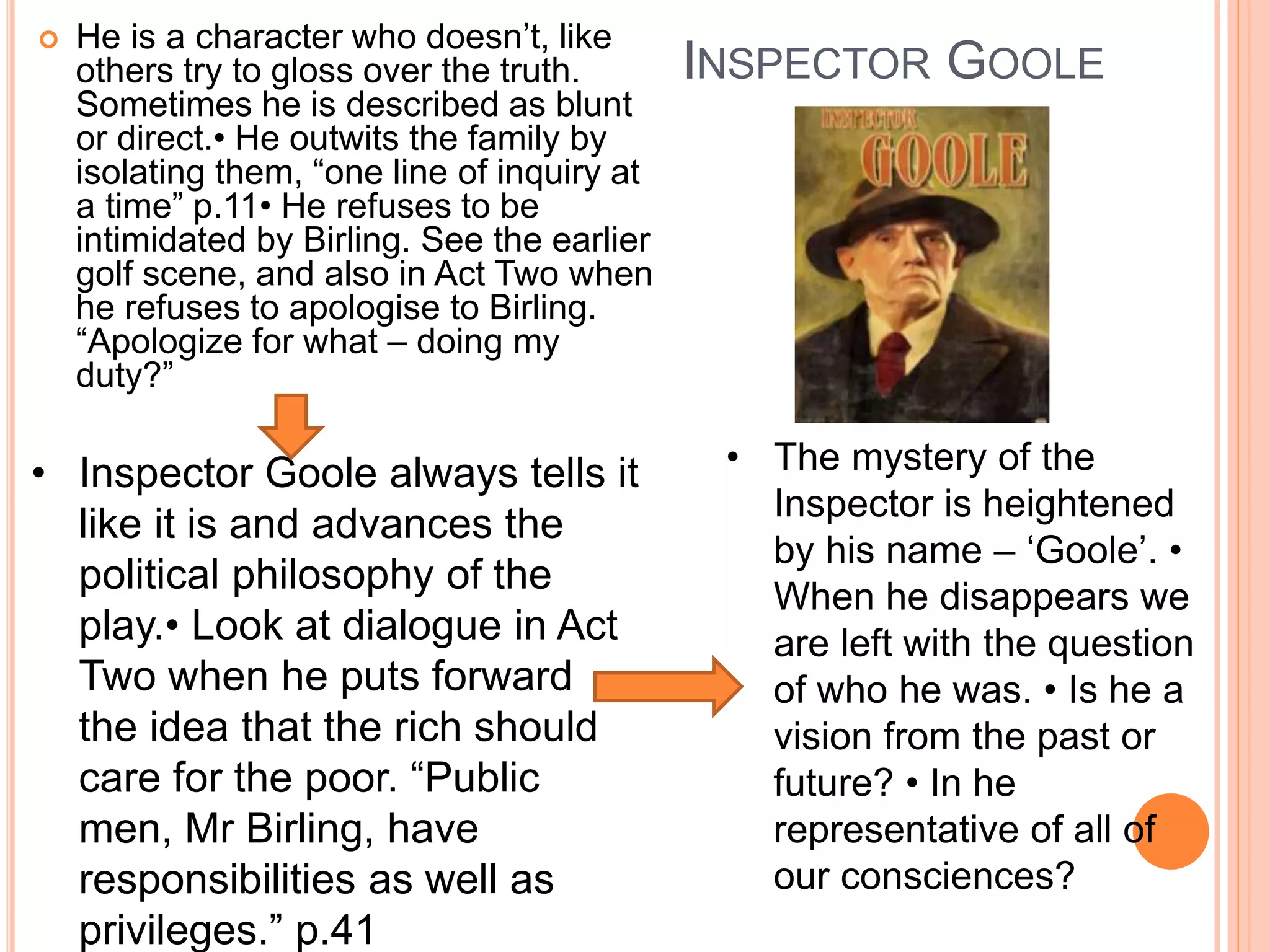An inspector calls characters | PPTX