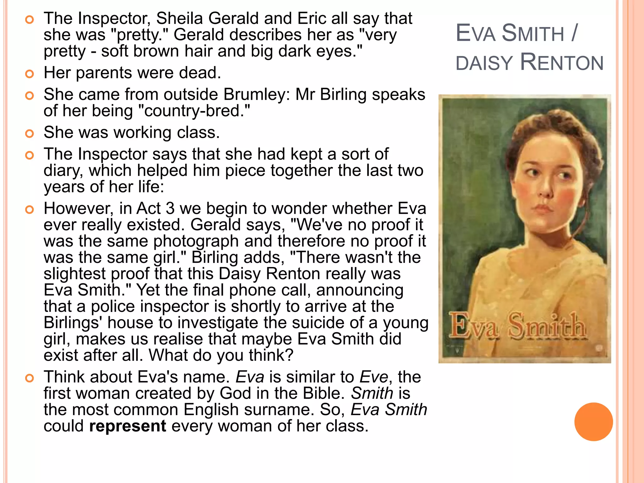 An inspector calls characters | PPTX