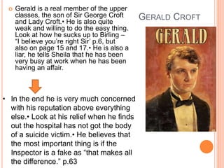 An inspector calls characters | PPTX