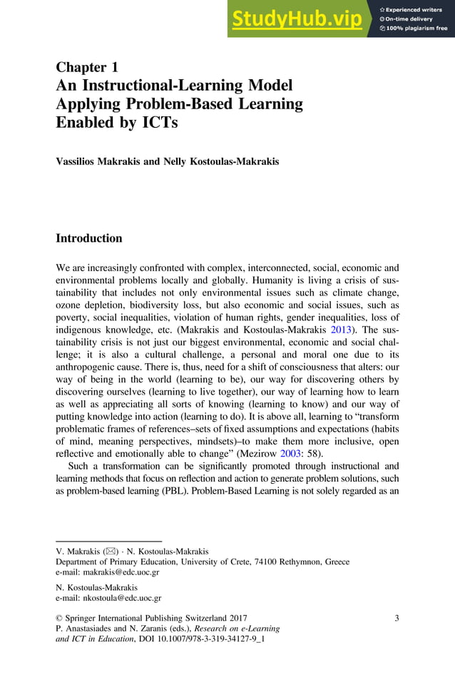 An Instructional-Learning Model Applying Problem-Based Learning Enabled ...