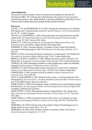 An Instrument For Assessing Writing-Intensive | PDF