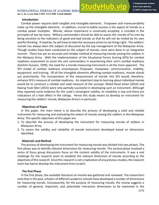 An Instrument For Measuring Morale Of Military Personnel In The ...