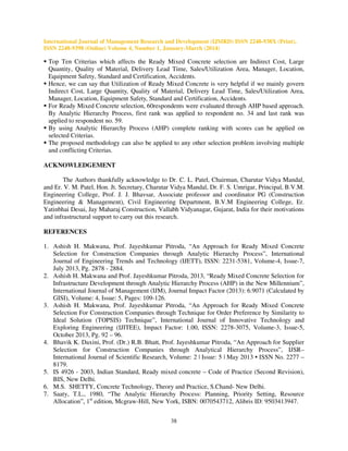 An integrated approach for enhancing ready mixed concrete utility using analytic hierarchy ...