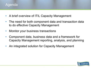 An Integrated Approach to ITIL Aligned Capacity Management | PPTX